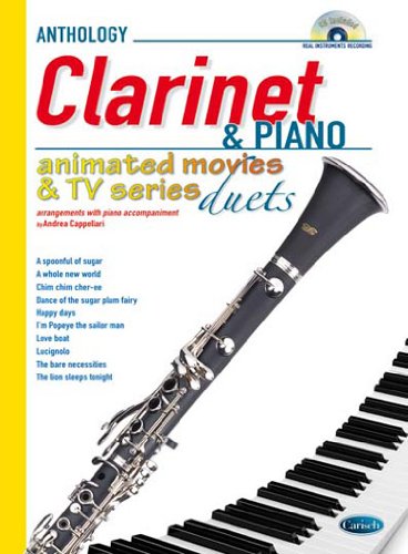 Animated Movies and TV Duets for Clarinet And Piano. Partitions, CD ...