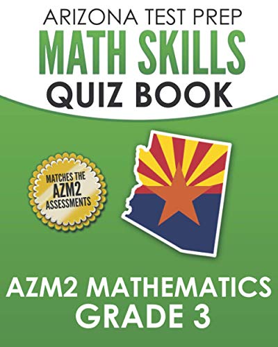 ARIZONA TEST PREP Math Skills Quiz Book AzM2 Mathematics Grade 3 ...