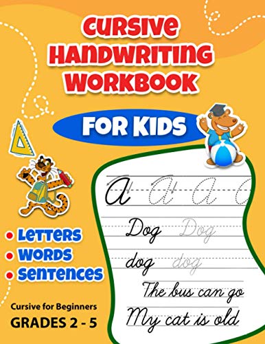 Cursive Handwriting Workbook For Kids: handwriting practice books for ...