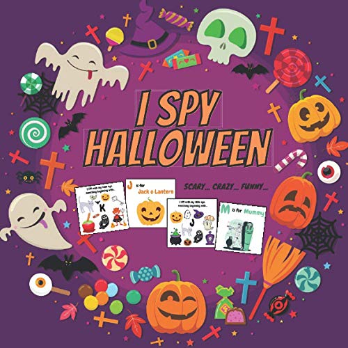 I Spy Halloween Scary Crazy Funny: Fun Activity Riddles Pictures Book ...