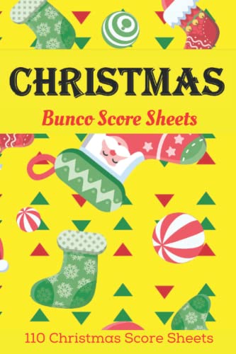 Christmas Bunco Score Sheets: 110 christmas Score pads for Scorekeeping ...