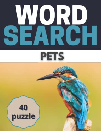 WORD SEARCH PETS: Print Challenging activity book Puzzles For Adults ...