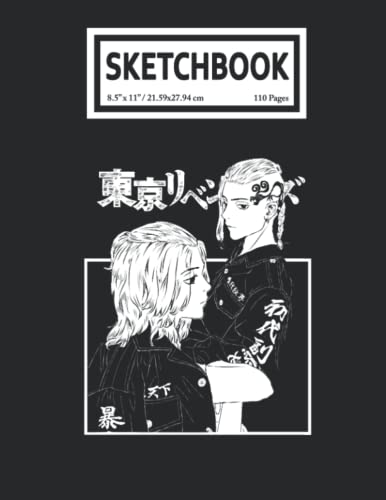 Sketchbook: Draken and Mikey Tokyo Revengers Anime Manga 110 Blank ...