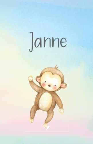 Janne: DIN A5 • Punkteraster 120 Seiten • Personalisiertes Buchkalender ...