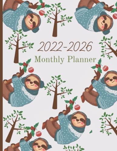 2022-2026 Monthly Planner 5 years January2022 to December 2026 for ...