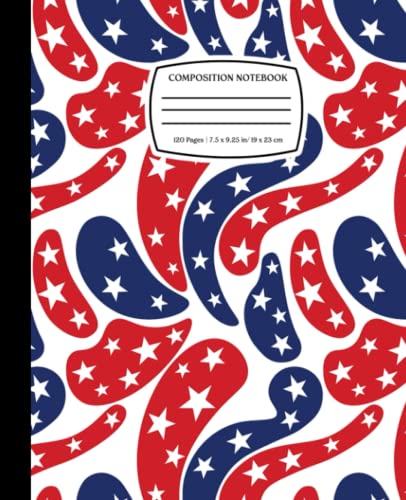 American Flag Colors Pattern: Veteran Composition Notebook/ Journal ...