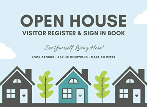 Open House Visitor Guest Register Sign in Book: Registry And Log Book ...