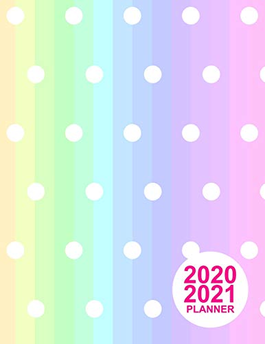 2020 2021 Planner: Large Colorful Design Book, 8.5" x 11" Two Year 2020 ...