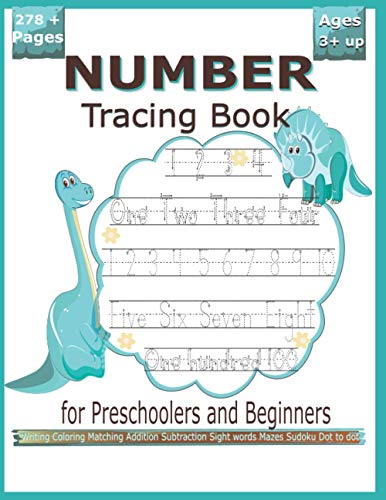 Number Tracing Book for Preschoolers and Beginners ages 3+ up, 278 ...