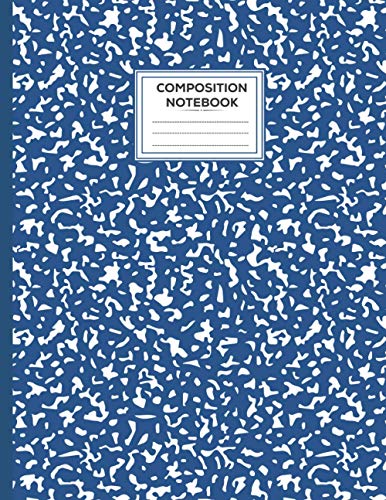 Marble Composition Notebook: Marble Notebook, Wide Ruled Paper, white ...