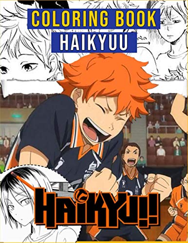 Haikyuu coloring book: Anime Coloring book & Sketchbook ,Big coloring ...