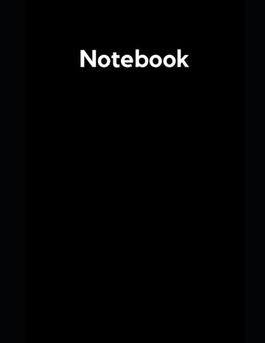 Notebook: Black Cover - Size (8.5 x 11 inches) 100 Pages - Lined Paper ...