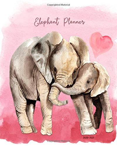 Elephant Planner 2020-2021: Daily, Weekly and Monthly Planner ...