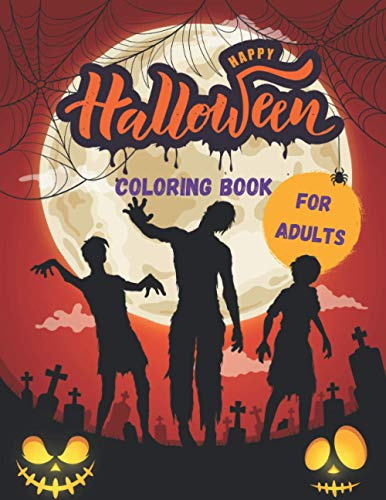 Halloween Coloring Book for Adults: Fun Colouring Scary Horror Spooky ...