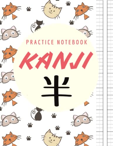 Kanji practice notebook: Kawaii Cats Genkouyoushi Notebook for Japanese ...