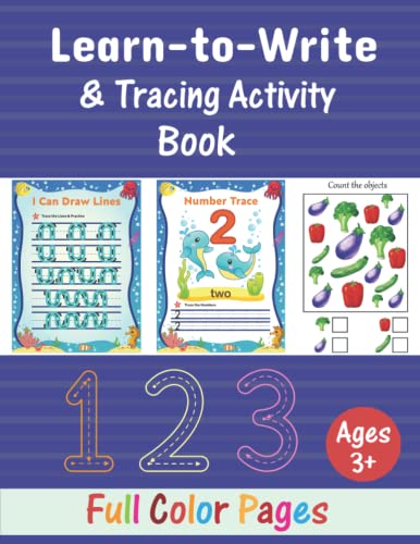 Learn to Write and Tracing Activity Book: Full Colorful Manuscript ...