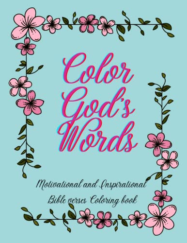 Color God's words, Bible verse Coloring book for women.: Motivational ...