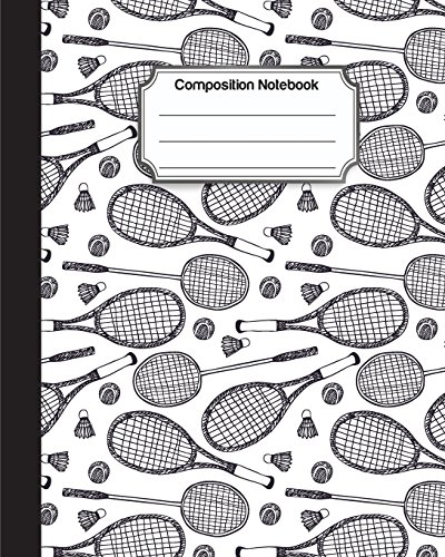 Composition Notebook: Sports Outline Sketch Pattern Cover : College ...