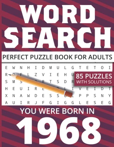 Word Search: You Were Born In 1968: Large Print Relaxing and Brain Game ...