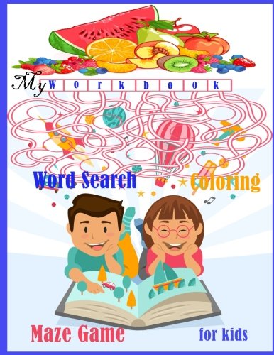 My workbook word search maze game coloring for kids: Combine Game ...