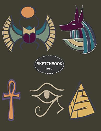 sketchbook: Pyramid on dark green cover (8.5 x 11) inches 110 pages ...