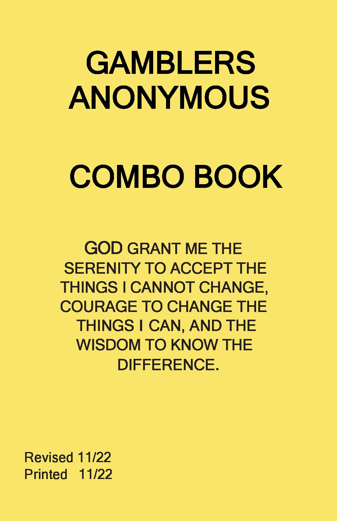 COMBO BOOK by Gamblers Anonymous | Goodreads