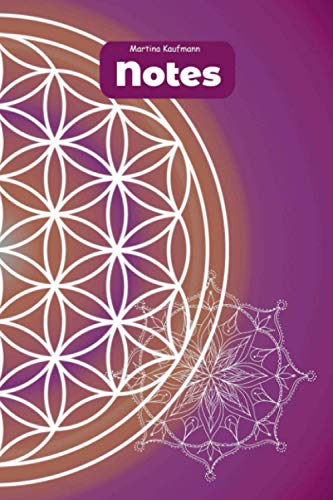 Notes: Notebook, A5, soft cover with mandala and flower of life, 120 ...