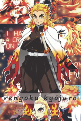 Kyojuro Rengoku Notebook: Cute College Wide Ruled Journal Notebook for ...