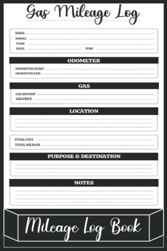 Mileage Log Book: Auto Mileage & Expense Notebook – Vehicle Mileage Log ...