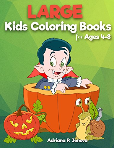Large : coloring books for kids ages 4-8: Easy and Big Coloring Books ...