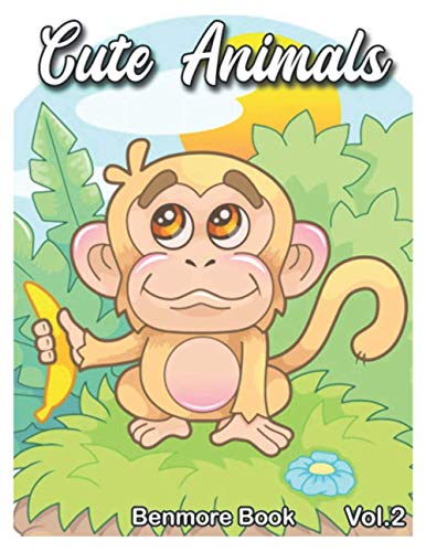Cute Animals: An Adult Coloring Book with Fun, Easy, and Relaxing ...