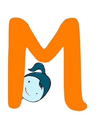 Letter "M" Initial: Cute, Curious Girl Cute Handwriting Practice ...