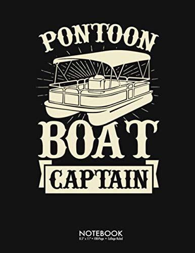Pontoon Boat Captain Journal Notebook: Funny Boat Captain Christmas ...
