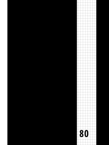 80 - Grid : Graph Paper Notebook - Black hardcover: Large Format - 8.25 ...