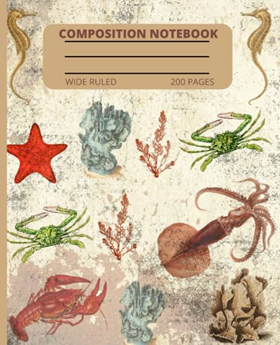 Vintage Marine Sea Life Pattern |: Ocean Life Theme Composition ...