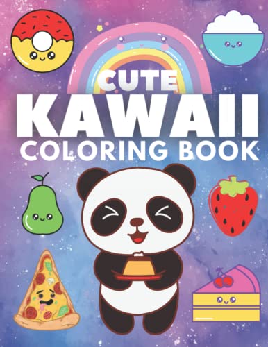 Cute Kawaii Coloring Book: Easy and Cute 31 Fun and Relaxing Kawaii ...