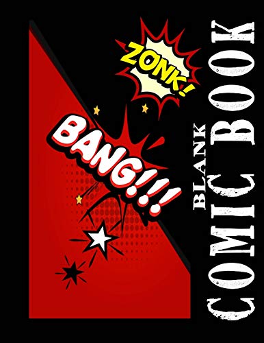 Blank Comic Books: Red Stars Blank Comic Panel Book 8.5 X 11 Comic ...