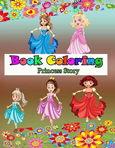 Princess Story Book Coloring: Coloring Book with Cute Princesses ...