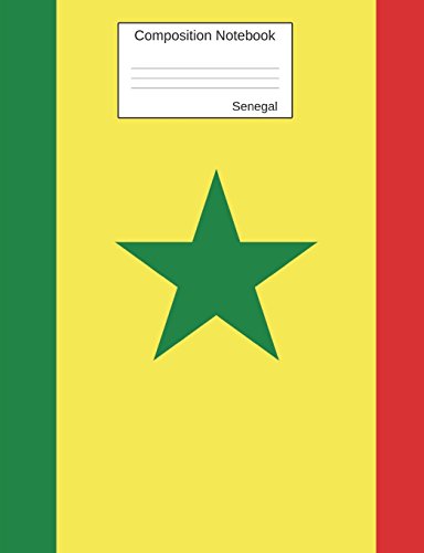 Composition Notebook Senegal: Wide Ruled lined Pages Senegalese Flag ...