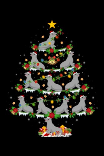 Seal Christmas Tree Composition Notebook: Seal Sea Animal Lovers Blank ...