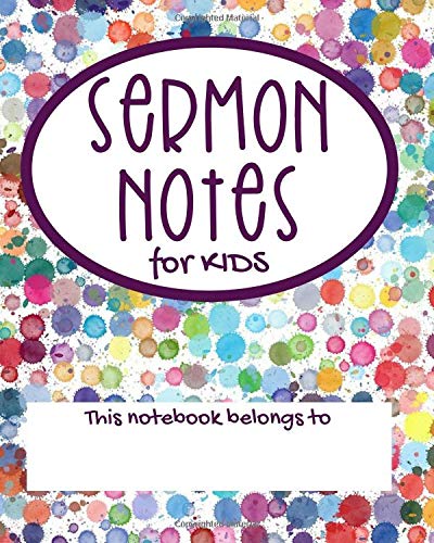 Sermon Notes for Kids: Church Notebook for Children, Christian Kids ...