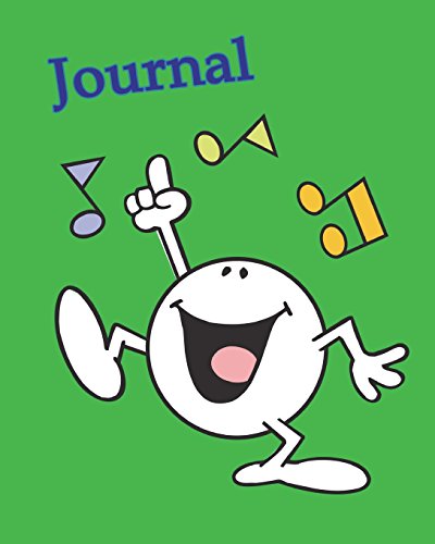 Journal: 8x10, 120 Lined Journal Pages with Happy Music Watermark ...