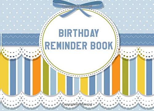 Birthday Reminder Book: Small Birthday Reminder Book, Personal Calendar ...