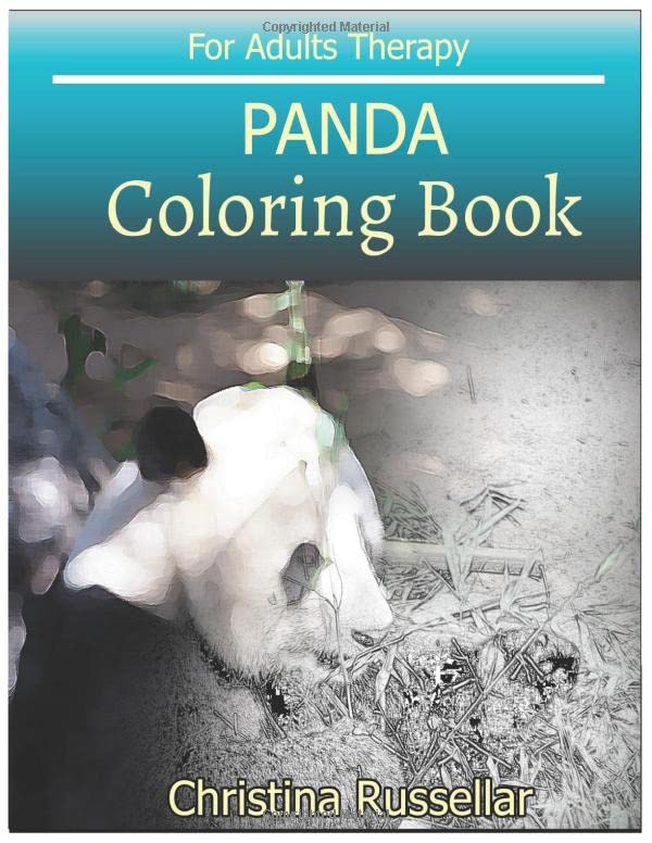 PANDA Coloring Book For Adults Therapy: PANDA sketch coloring book ...