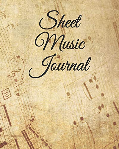 Sheet Music Journal: 8x10 100 entries 50 pages blank sheet music with ...