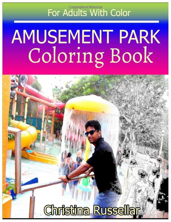AMUSEMENT PARK Coloring Book For Adults With Color: AMUSEMENT PARK ...