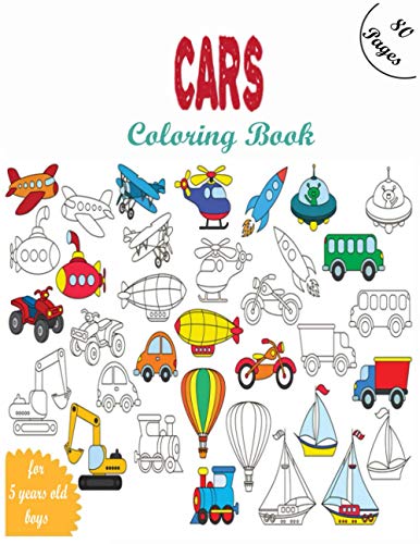 cars coloring book for 5 years old boys: Cars coloring book for kids ...