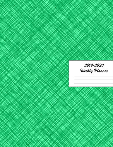 2019 - 2020 Weekly Planner: Matte Teal Crosshatch Cover | January 2019 ...