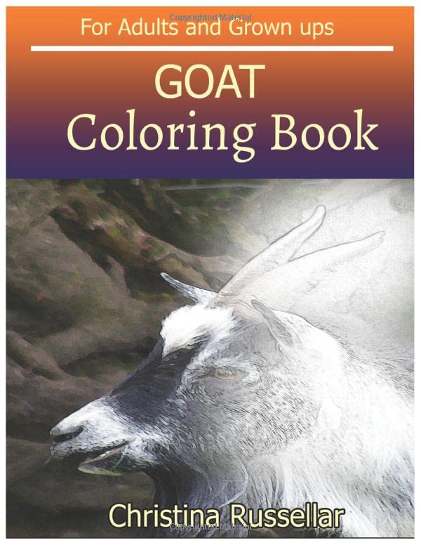 GOAT Coloring Book For Adults and Grown ups: GOAT sketch coloring book ...