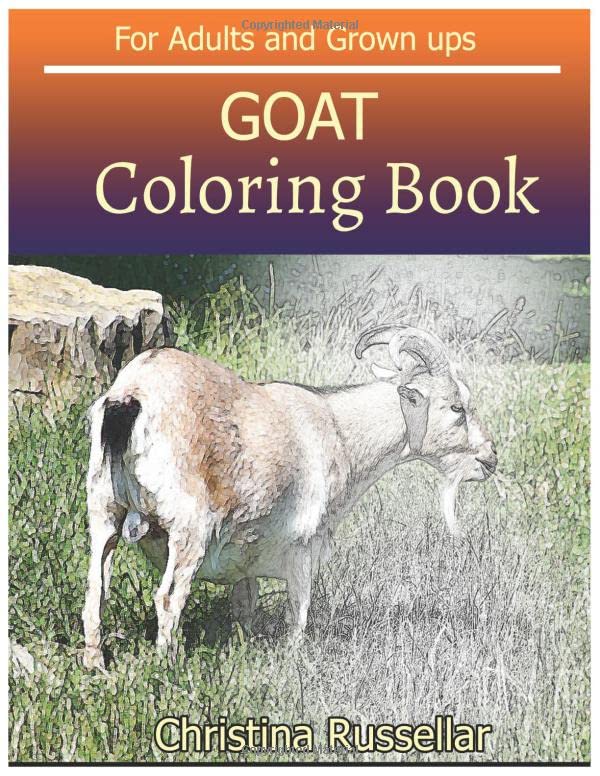 GOAT Coloring Book For Adults and Grown ups: GOAT sketch coloring book ...